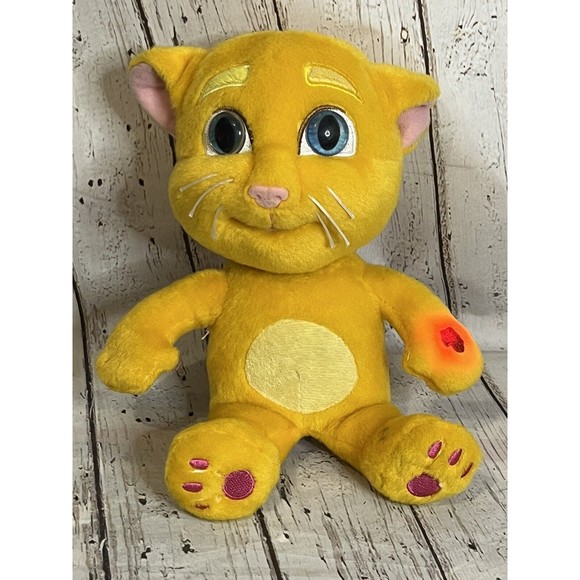 Dragon I Toys Talking Tom Friends Ginger Cat Talk Back Plush Toy 24 Dragoni Tested Works